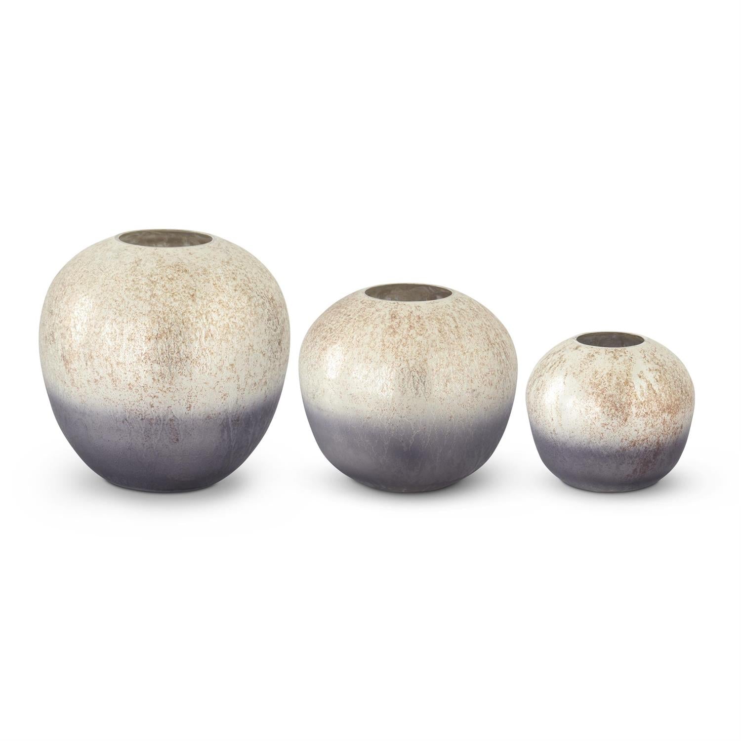 Medium Rounded Burnt Champagne & Matte Black Glass – The Curated Home